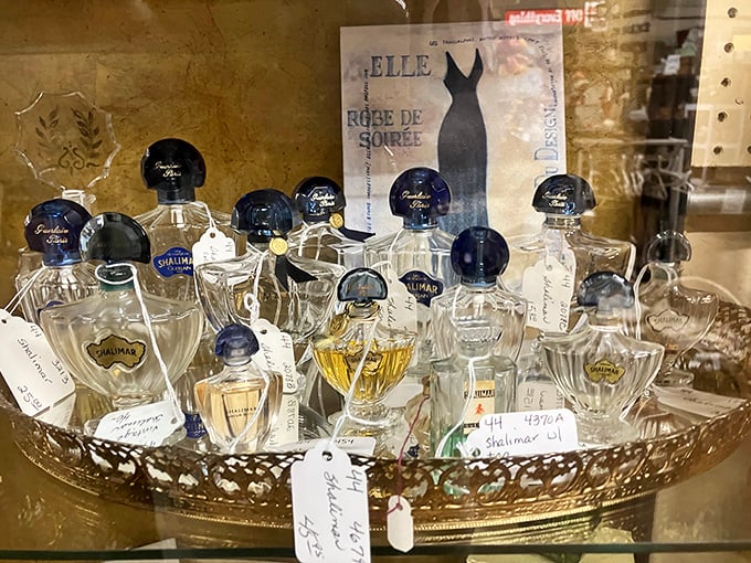 Shalimar, Chanel, and memories bottled in elegant glass. These vintage perfumes still carry whispers of glamorous evenings past.