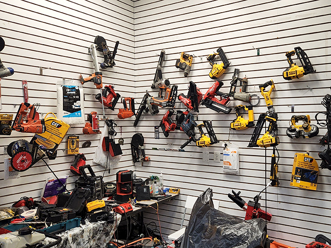 Power tool paradise where weekend warriors find professional-grade equipment without the professional-grade price tags attached.