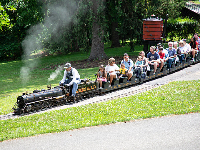 All aboard the Auburn Valley Express – where the only thing miniature is the train, not the joy it brings.