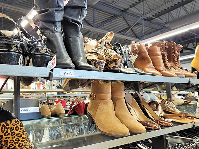 Boot heaven exists, and it's arranged by size. These leather treasures have barely touched pavement but will walk into your closet for a fraction of retail.