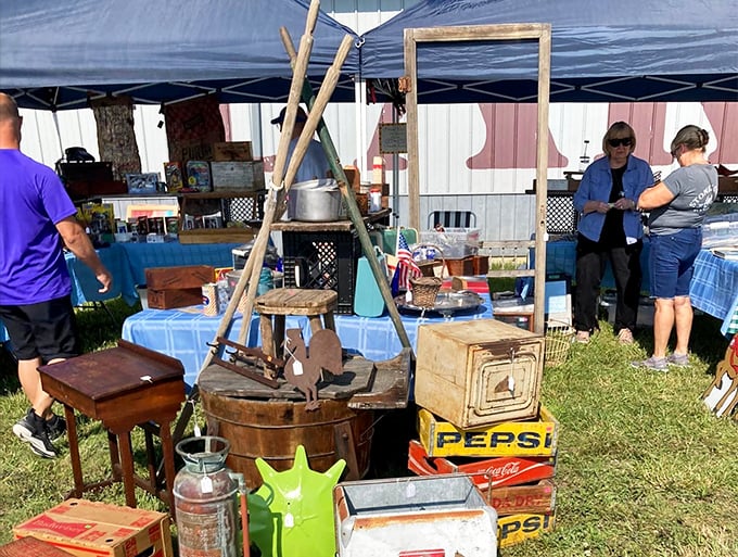 Treasure hunting in the wild—outdoor vendors create impromptu museums where yesterday's household items become tomorrow's conversation pieces.