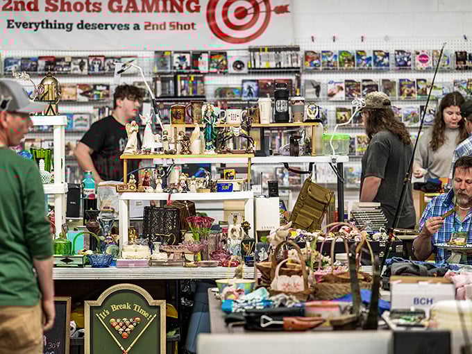 Shoppers on safari for the perfect find, armed with tote bags and an eye for hidden gems.
