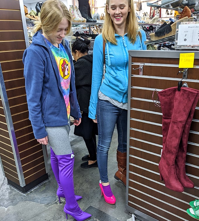 Fashion adventures are better with friends – especially when you're both brave enough to try on those statement boots you'd never buy at full price.Fashion adventures are better with friends – especially when you're both brave enough to try on those statement boots you'd never buy at full price.