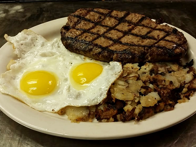 The breakfast of champions or the lunch of legends? This steak and eggs combo with crispy home fries is the protein paradise you've been searching for.