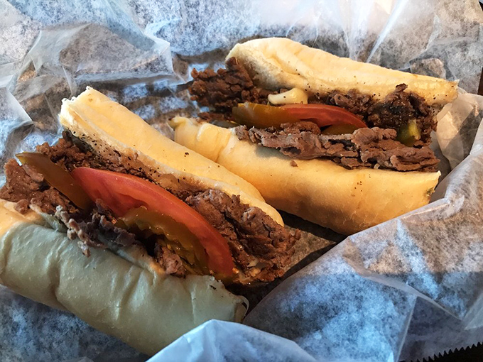 This isn't just another cheesesteak – it's a masterclass in balance. Tender meat, melty cheese, and fresh veggies create sandwich harmony.