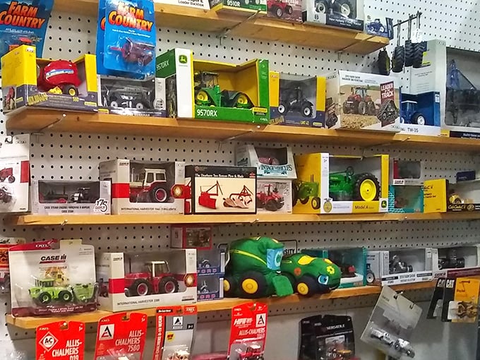 Farm Country indeed! These vintage toy tractors would make any rural-raised boomer misty-eyed, remembering childhoods spent dreaming of harvest time.