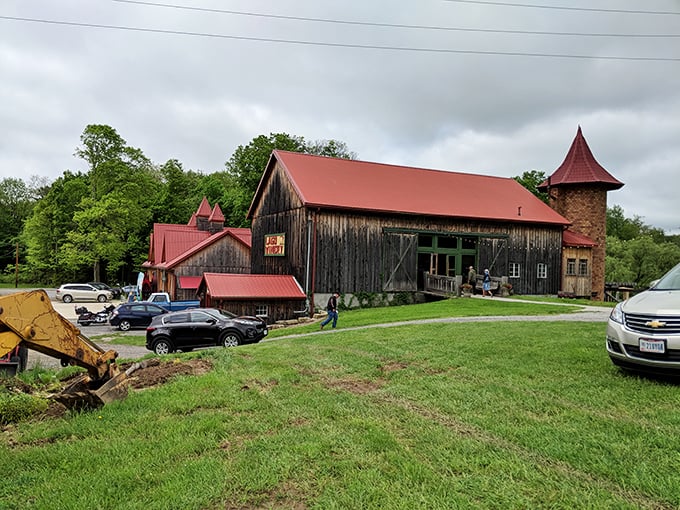 This rustic barn structure isn't just picturesque—it's where memories are made and ice cream headaches are earned on hot summer days.