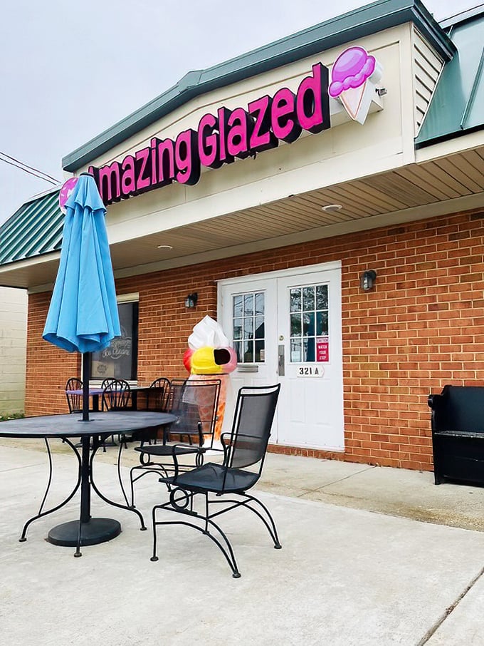 Amazing Glazed's dancing donut mascot has the right idea—these treats are worth celebrating. 