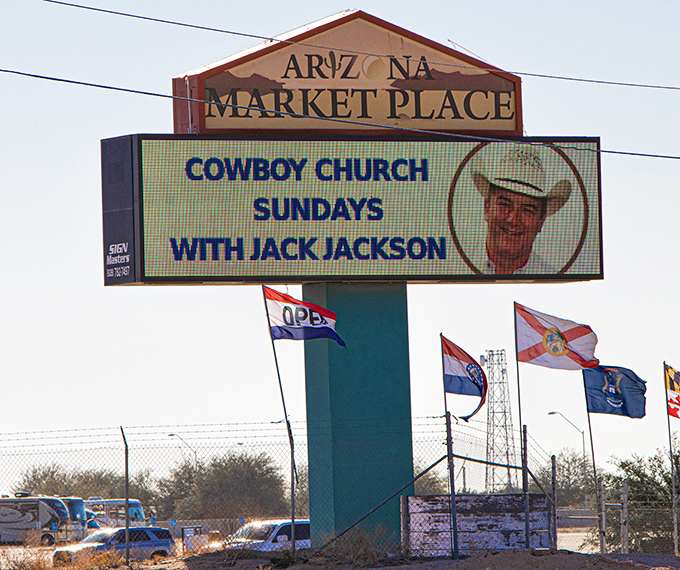 Cowboys and commerce collide at this desert outpost where even Jack Jackson would tip his hat.
