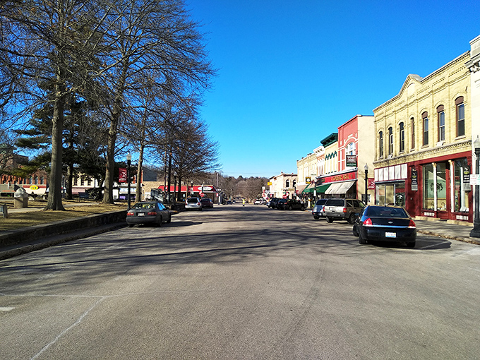 Baraboo's Main Street stretches wide enough for parades and dreams of small-town America.