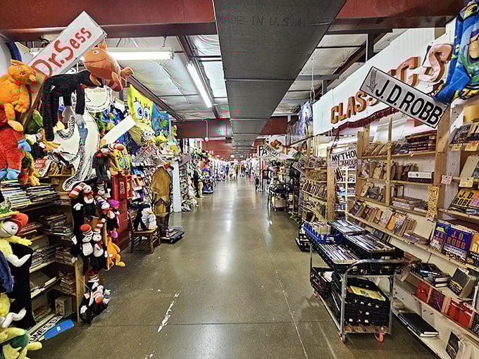 The great outdoors becomes a shopping mall where fresh air comes free with every purchase.
