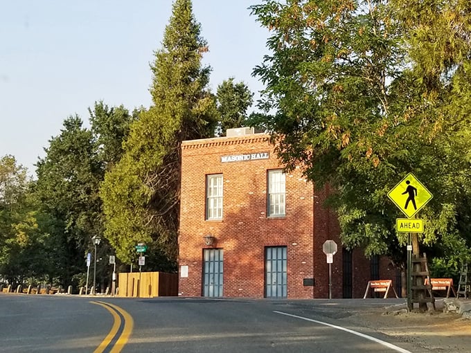 The Masonic Hall stands as a testament to Columbia’s historic past, a solid and stoic landmark.