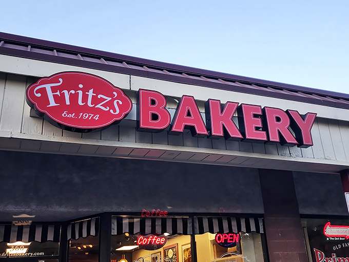 Fritz's bold red sign has been stopping traffic since 1974 – your diet doesn't stand a chance against these legendary butter cakes.