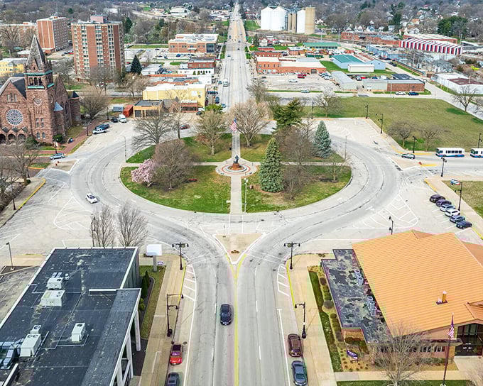 Small-town squares where community gatherings feel natural and neighbors become friends over shared experiences.