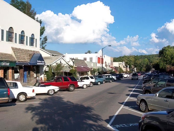Highlands' downtown shopping district offers mountain elegance where sophistication meets natural beauty seamlessly and stylishly.