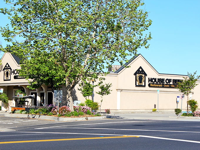 The barn-style architecture hints at the hearty, no-nonsense beef experience waiting inside these walls.