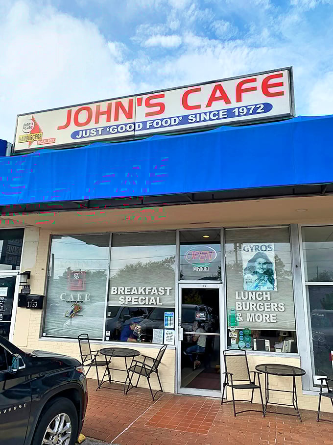 John's Cafe has been serving "Just Good Food" since Nixon was president - impressive longevity.