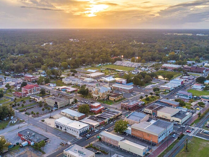 Live Oak's golden hour illuminates a classic small town where time moves slower and worries fade away.