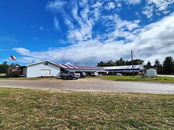 White buildings, blue skies, and endless possibilities—Mio Flea Market's countryside setting is half the charm of the experience.