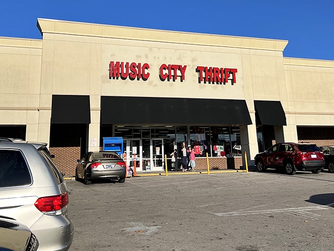 Music City Thrift stands tall and proud, like a warehouse-sized jukebox of bargains.