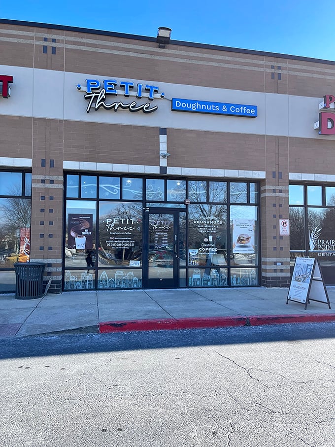 Sleek and modern, Petit Three brings a touch of sophistication to the donut scene. Even the sign suggests these aren't your average breakfast treats!