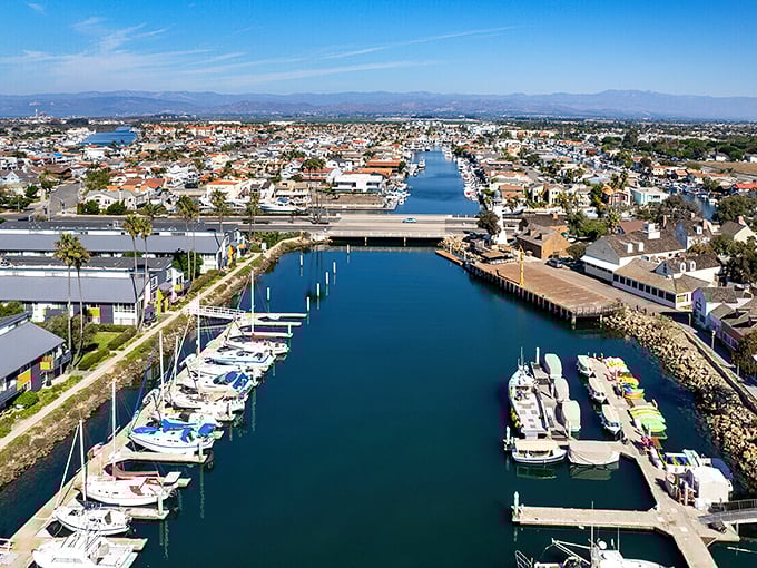 Port Hueneme's modern waterfront living – where palm trees stand at attention along streets made for leisurely strolls.
