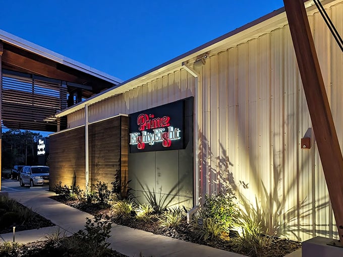 Strip mall surprise! Behind that humble entrance lies dry-aged perfection that locals whisper about.