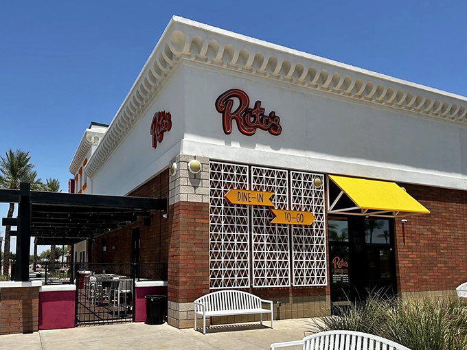 Rito's clean, modern storefront doesn't need flashy signs—their reputation speaks volumes. The chimichanga inside will change your life!