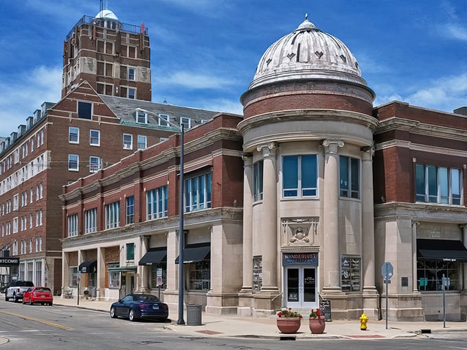 St. Joseph's elegant architecture overlooks Lake Michigan like a European seaside resort town.