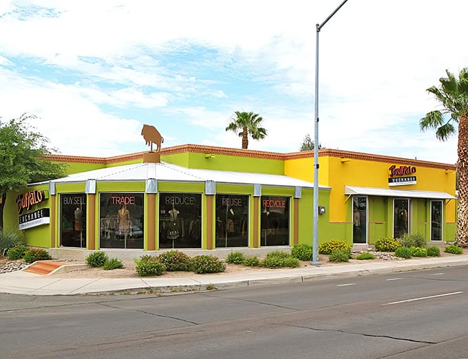 This colorful storefront promises a thrifting experience that's anything but ordinary or boring.