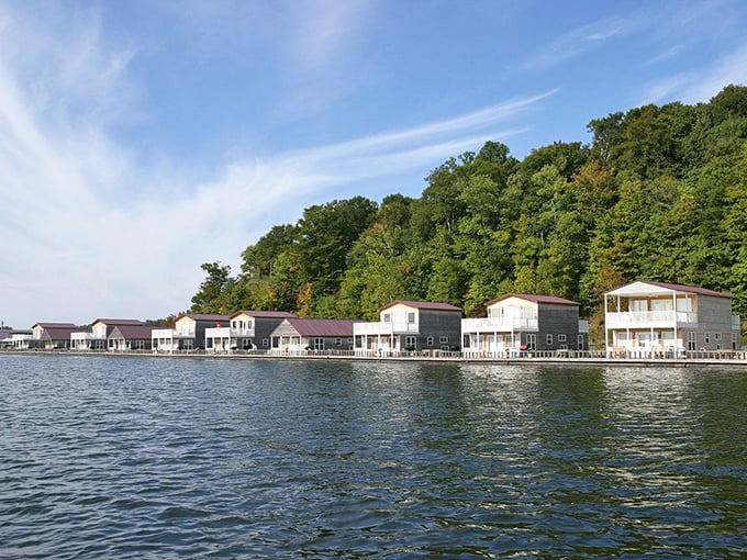 Waterfront homes at Green River Lake near Campbellsville provide peaceful living with nature's beauty as your daily entertainment—free of charge.