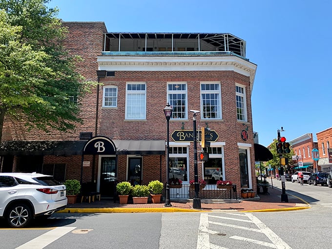 Classic brick architecture and inviting storefronts make Easton's downtown a photographer's dream destination.
