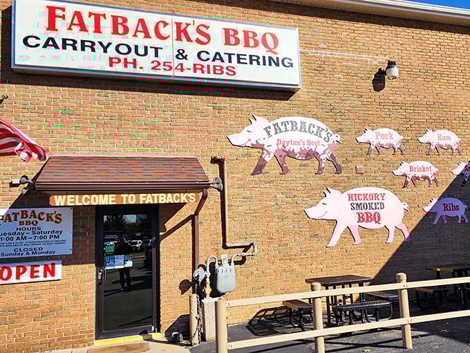 When the exterior decorations feature pigs, you can bet the interior features incredible barbecue.