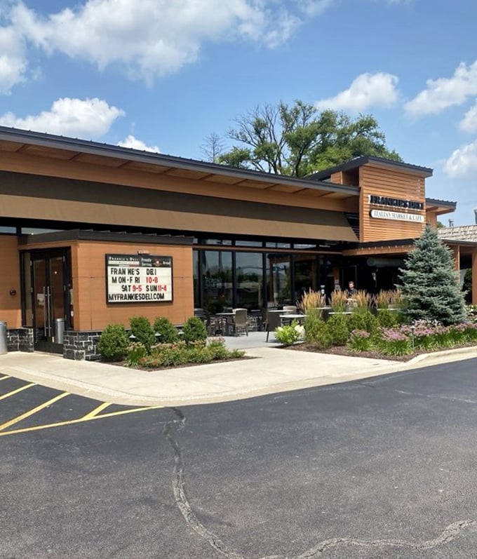 Clean lines and warm wood tones create the perfect backdrop for serious deli craftsmanship.