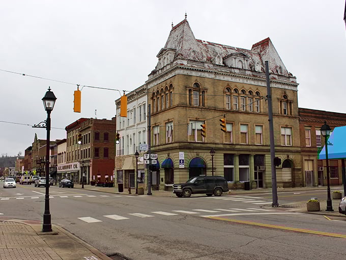 The warm brick tones of Gallipolis' downtown create a welcoming atmosphere where retirees can live well without breaking the bank.
