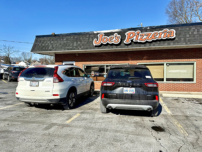The full parking lot speaks volumes about what locals already know about this hidden gem.