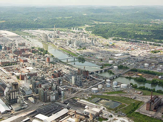 Kingsport's aerial view reveals a city grid that's both organized and organic, with history written in its streets.
