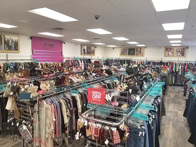 Rows upon rows of current fashion finds await discovery. It's like raiding your stylish friend's closet—if your friend had everything.