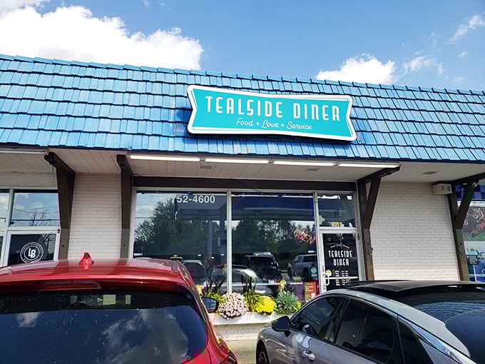 Tealside's cheerful exterior promises what every road-weary traveler needs: good food served with genuine care.