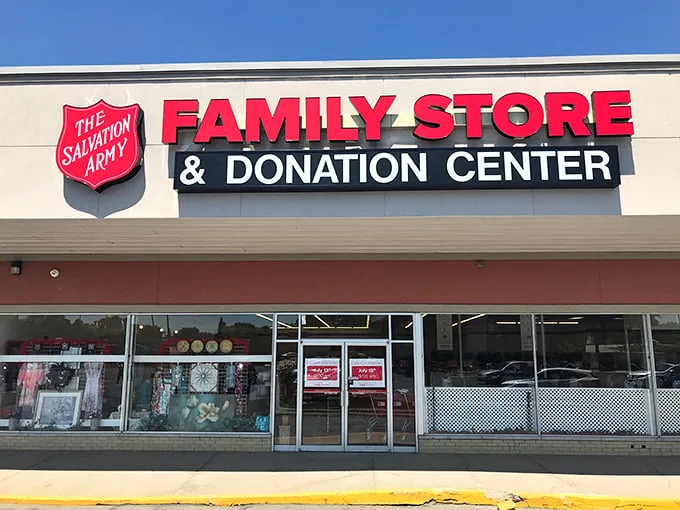 Behind those glass doors lies a wonderland of secondhand treasures, each purchase helping neighbors in need.