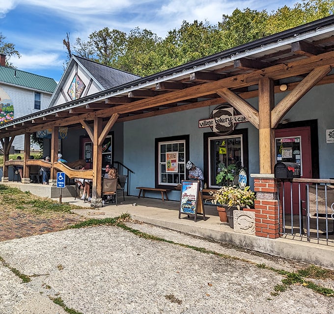 Rustic wooden beams and cozy charm create the perfect setting for unhurried breakfast conversations.