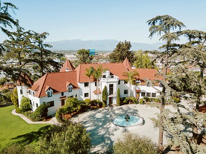 Those turrets aren't just decorative - they're perfect for surveying the kingdom, also known as suburban Alhambra.