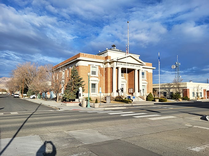 Yerington's community center stands proudly under Nevada's impossibly blue sky – a gathering place for generations.