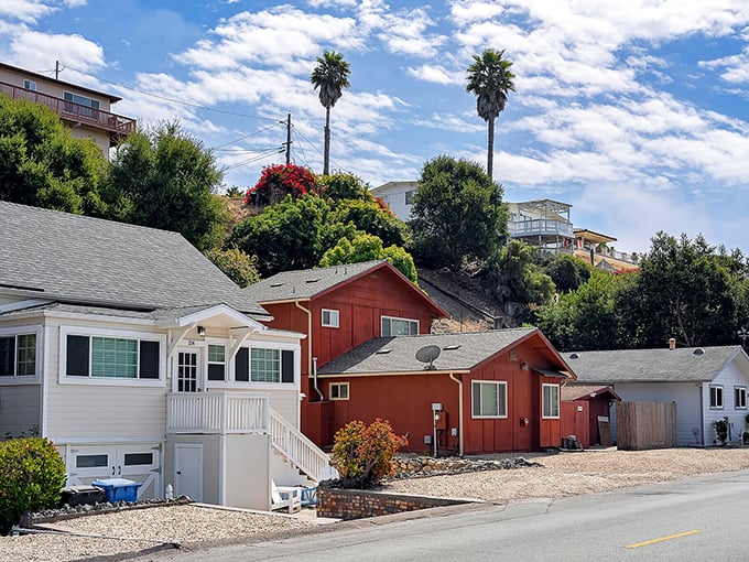 The homes of Avila Beach showcase California coastal living in technicolor – where even the architecture seems more relaxed than in the big city.