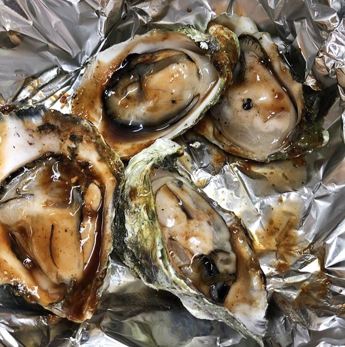 BBQ oysters—proof that smoking isn't just for land animals. Neptune himself would trade his trident for a plate of these.