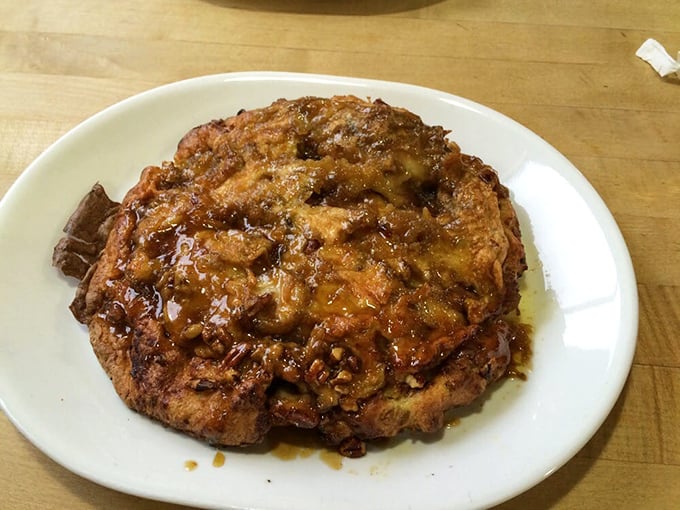 This banana nut pancake isn't just breakfast—it's dessert with permission to eat it at 8 AM. Sweet, sticky, and absolutely worth the sugar rush.