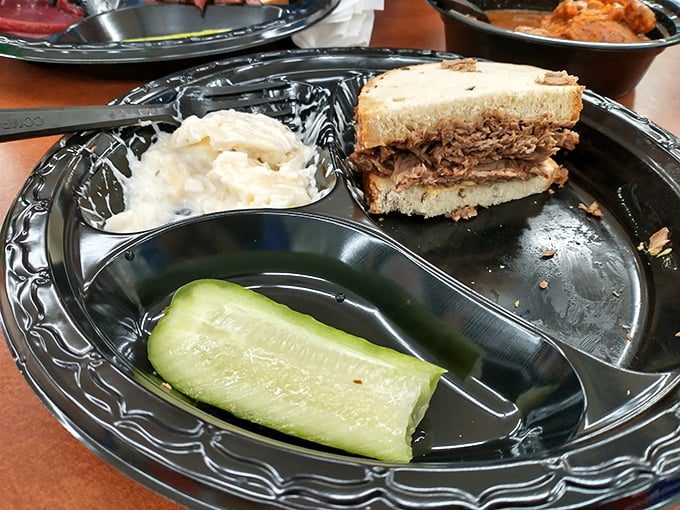 Brisket so tender it practically falls apart when you look at it sideways – pure magic.