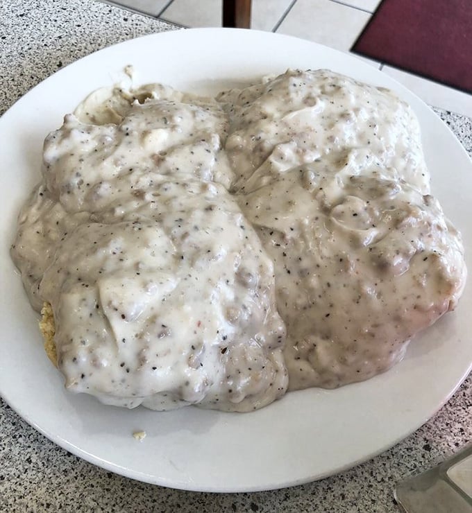 These biscuits and gravy aren't messing around – they're serious about their mission to make your diet resolutions disappear completely.
