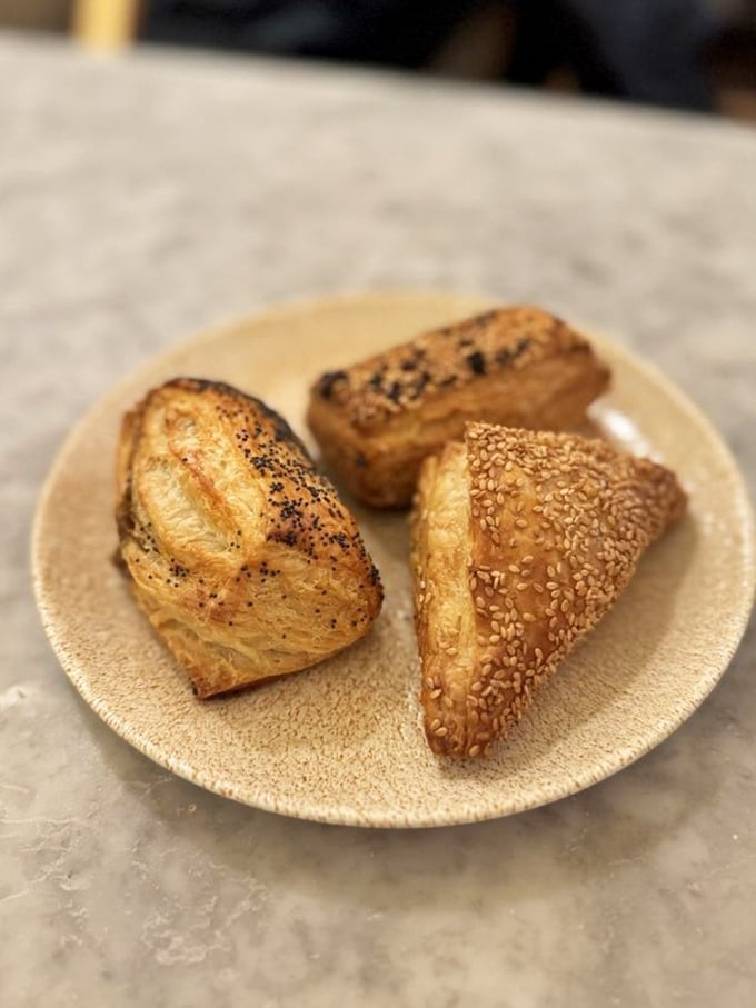 These golden borekasim pastries are what happens when flaky dough meets savory fillings—a handheld delight that's been perfected over generations of baking tradition.