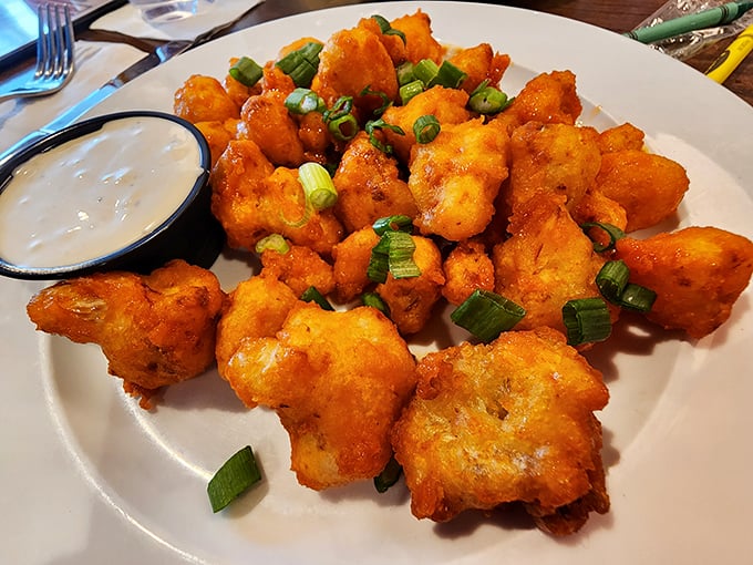 Buffalo cauliflower that proves vegetables can party too—crispy, saucy florets that might just convert the most dedicated carnivore in your life.